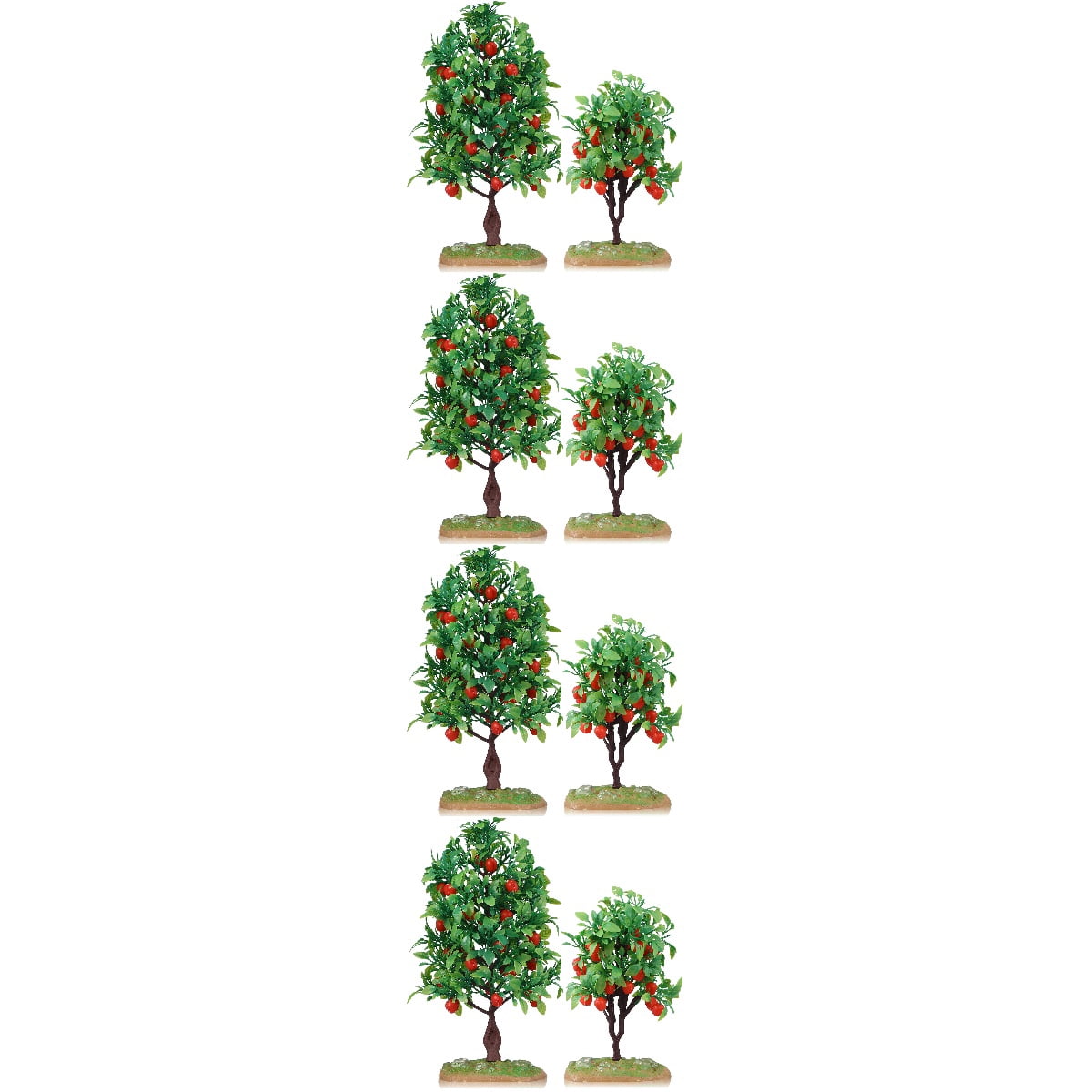 Hemoton 8 pcs Model Trees Artificial Apple Trees Diorama Tree Figurines ...