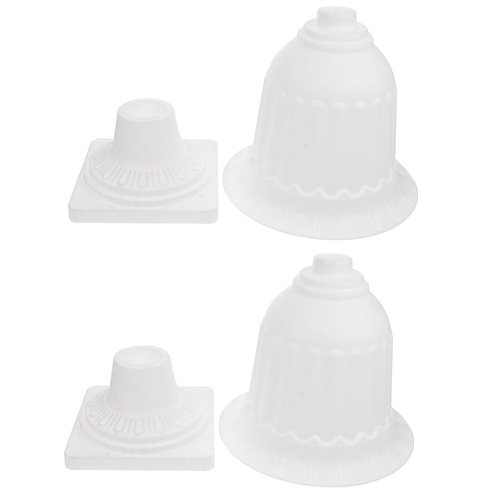 Hemoton 8 pcs Road Guiding Plant Container Roman Pillar Flowerpot White ...