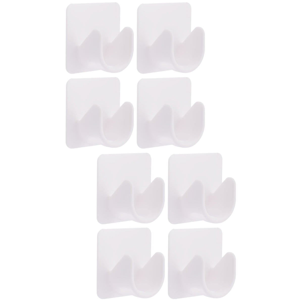 Hemoton 8 pcs Shower Tension Rod Wall Hook Adhesive Curtain Rod Bracket ...