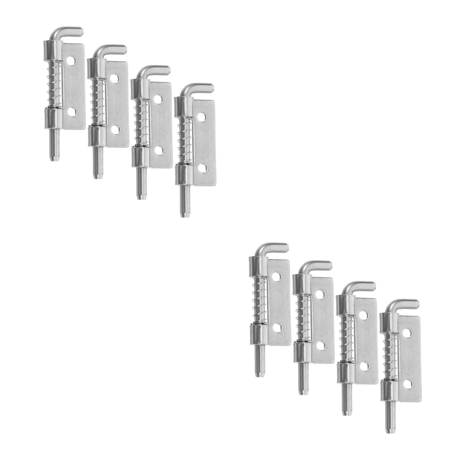 Hemoton 8 pcs Stainless Steel Flat Pin Spring Latch Spring Bolt Latch ...