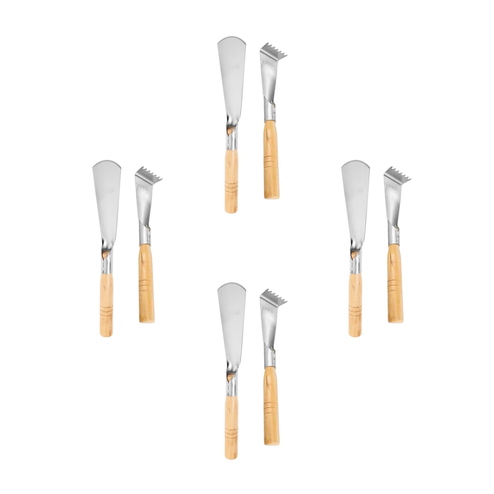 Hemoton 8 pcs Stainless Steel Gardening Hand Spade and Rake Set Small ...