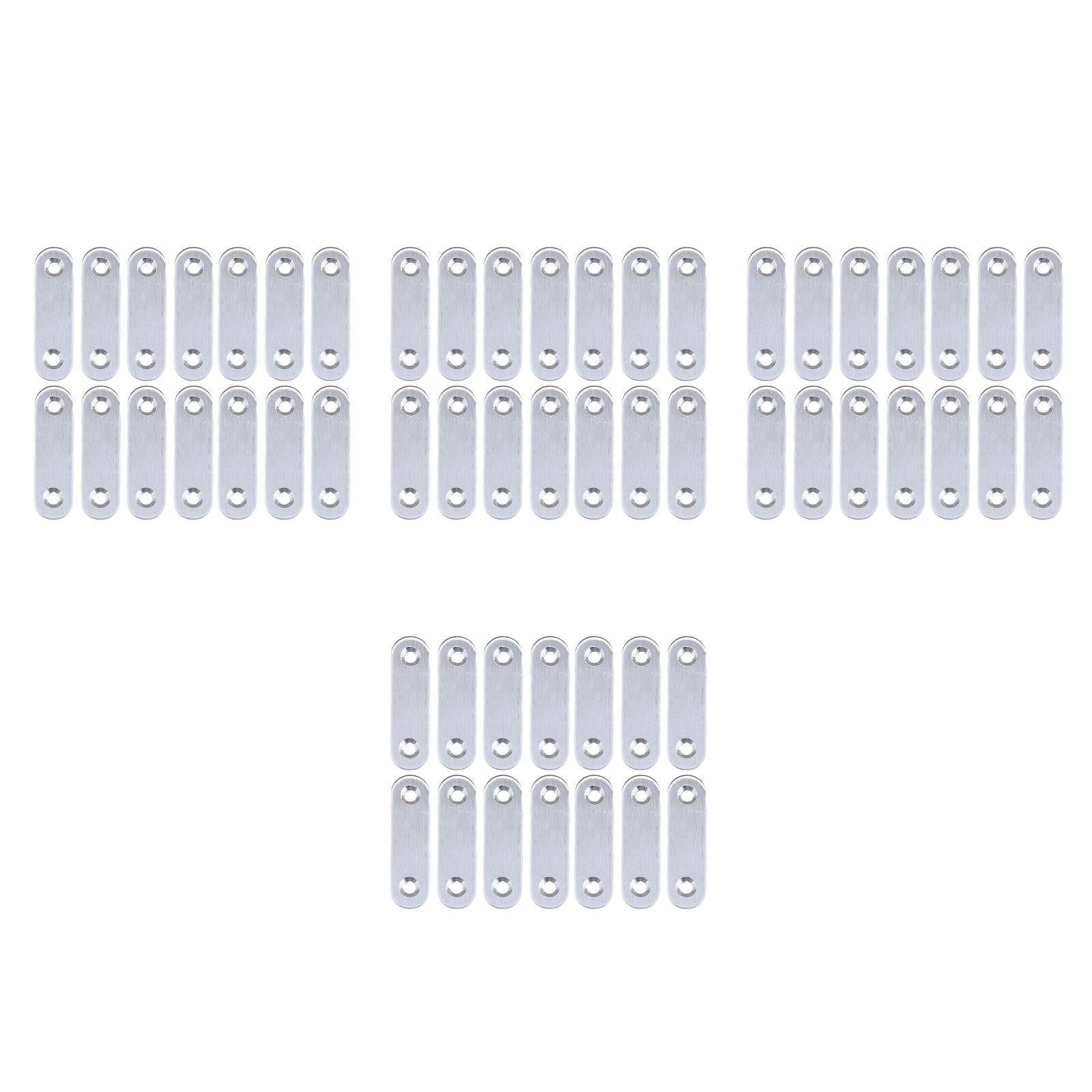 Hemoton 80 PCS 37mm Stainless Steel Straight Steel Brace Straight Metal Bracket Steel Straight ...