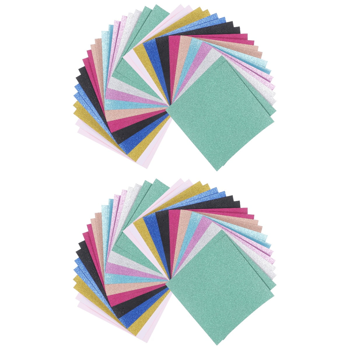 Hemoton 80 Sheets of Glitter Cardstock Paper DIY Glitter Craft Paper ...