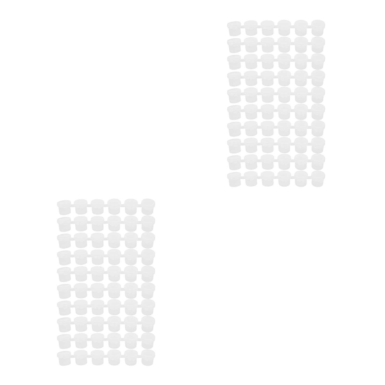 Hemoton 80 pcs Empty Paint Pots Plastic Pod Strips with Lids Plastic ...