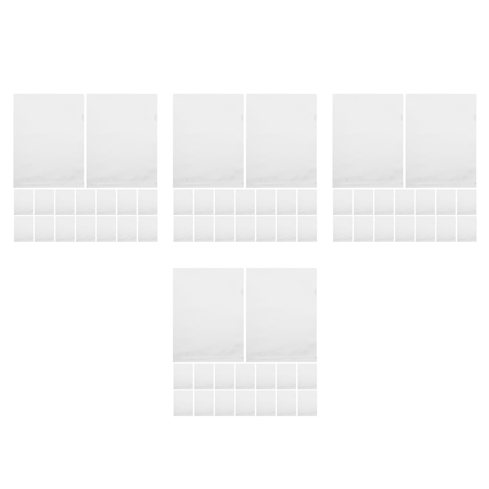 Hemoton 80 pcs Paper Sleeves Sheet Protectors Bulk Clear Binder Pockets ...