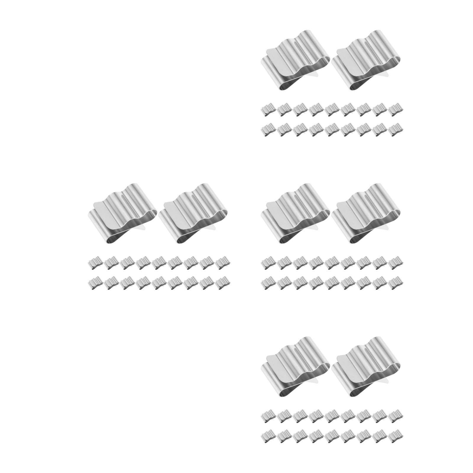 Hemoton 80 pcs Stainless Steel Cable Clips For Solar Panel Wire ...