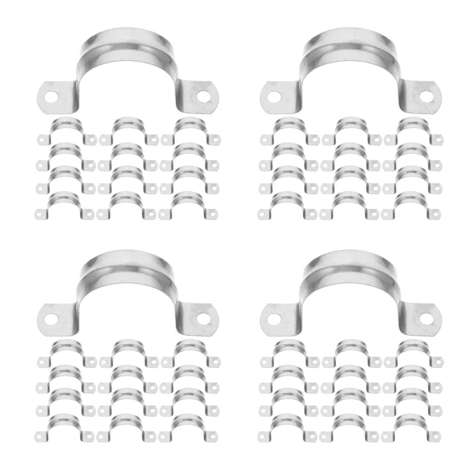 Hemoton 80 pcs U Shaped Pipe Clamps Stainless Steel U Brackets Heavy ...