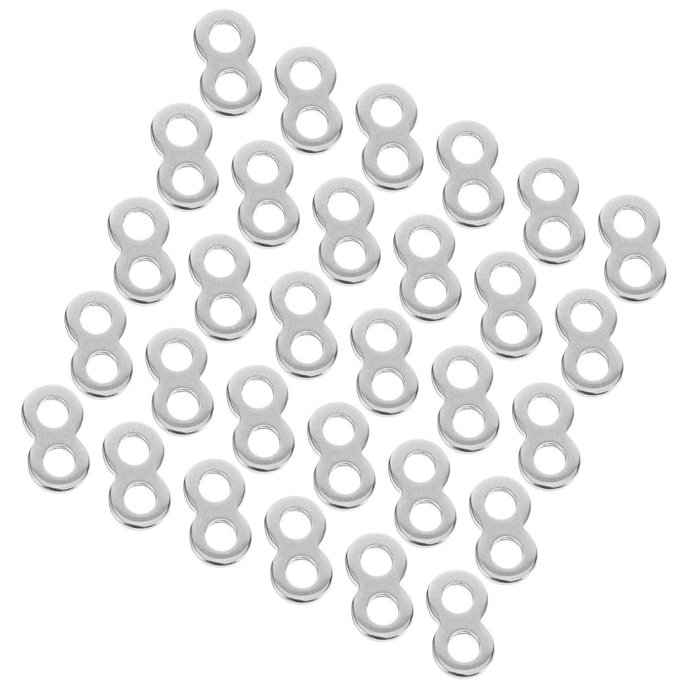 Hemoton 80pcs Stainless Steel Fasteners 8 Shaped Connectors Heavy Duty ...