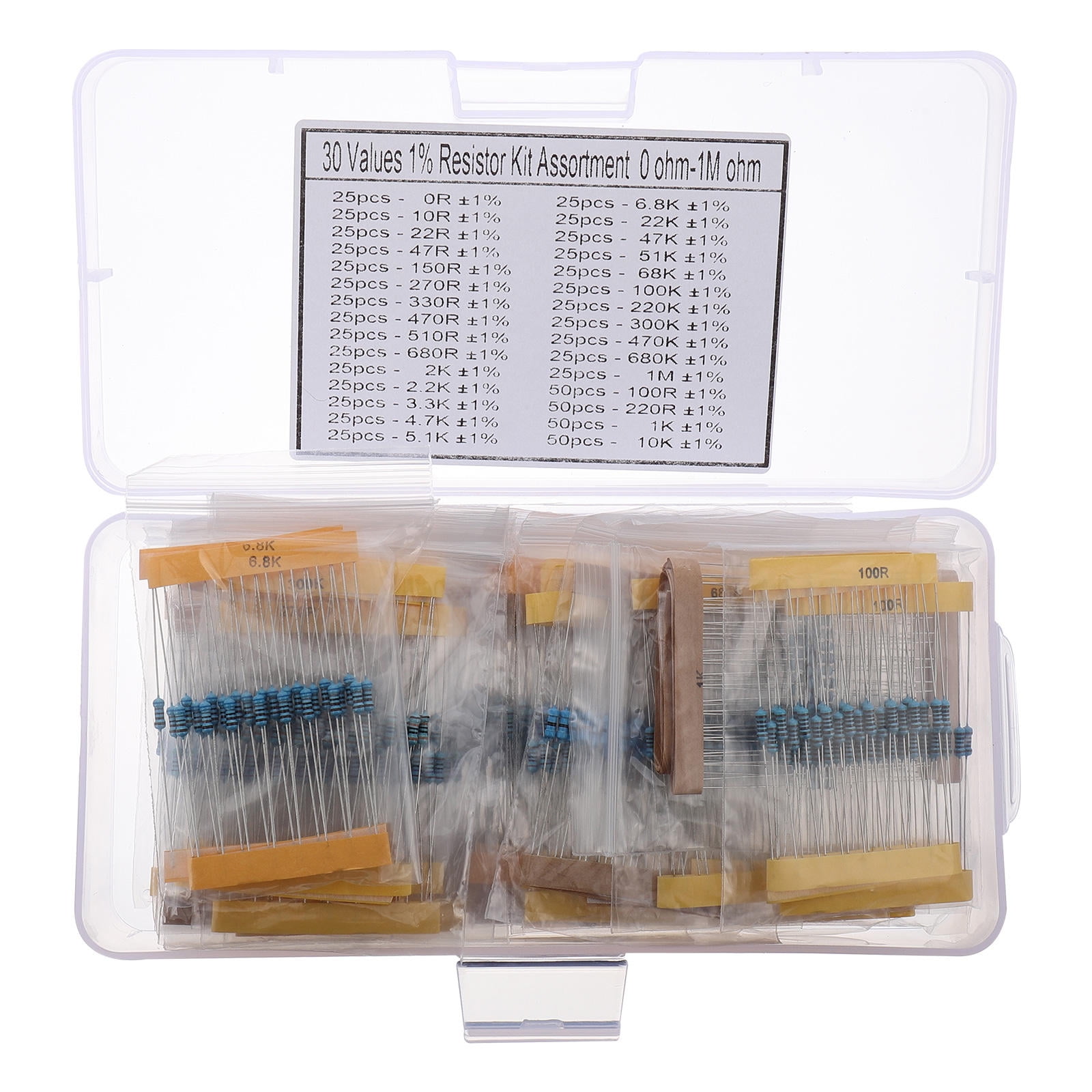 Hemoton 850 Pcs DIY Electronic Projects Tool Parts LED Load Resistor ...