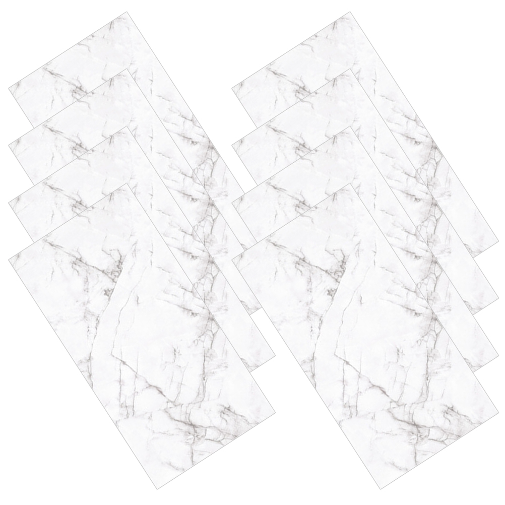 Hemoton 8Pcs Marble Pattern Tile Stickers Kitchen Blacksplash Tile Wall ...