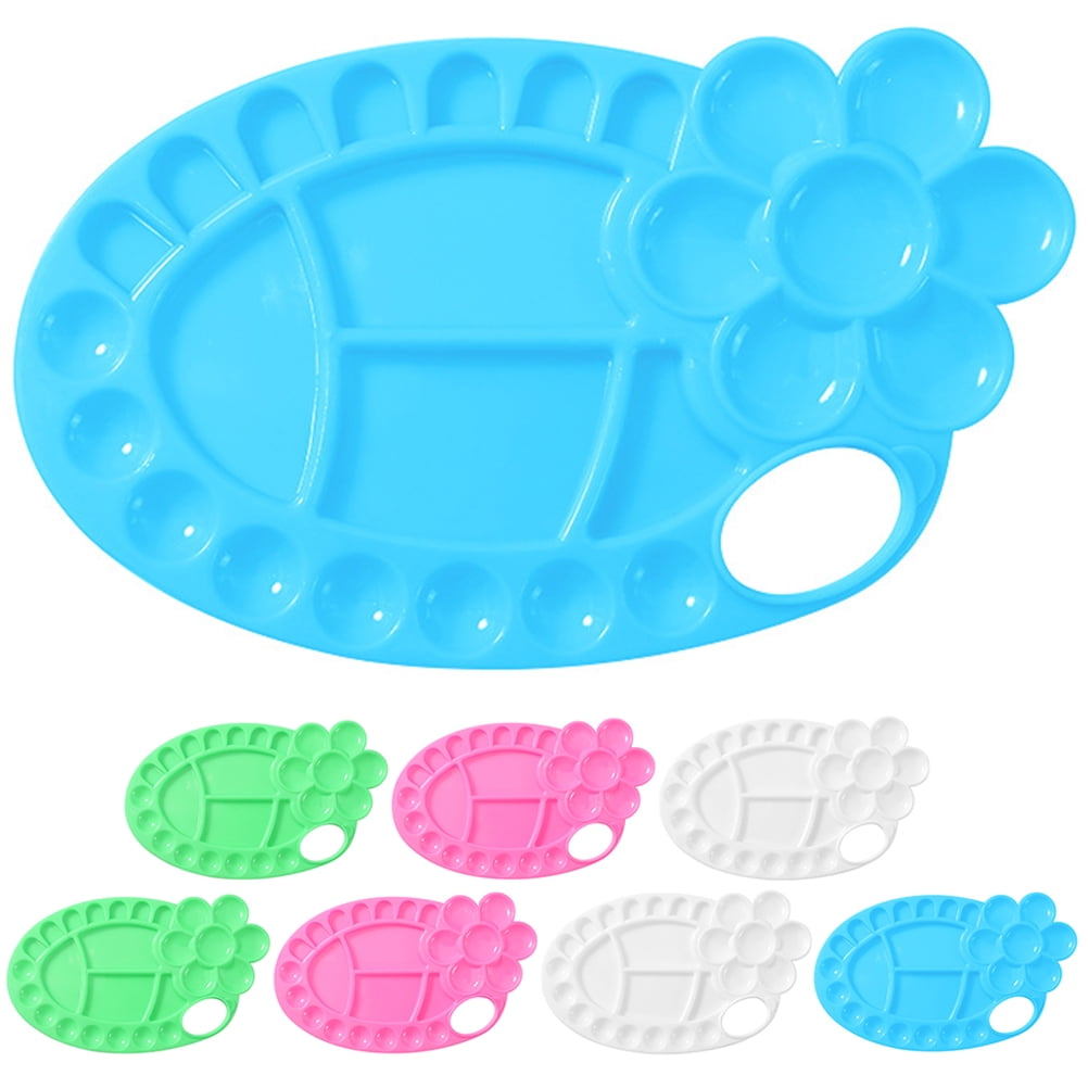 Hemoton 8Pcs Paint Color Mixing Plate Water Color Mixing Pallet Paint ...