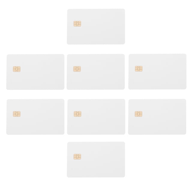 Hemoton 8pcs Blank PVC Credit Cards with White Background, Smart IC ...