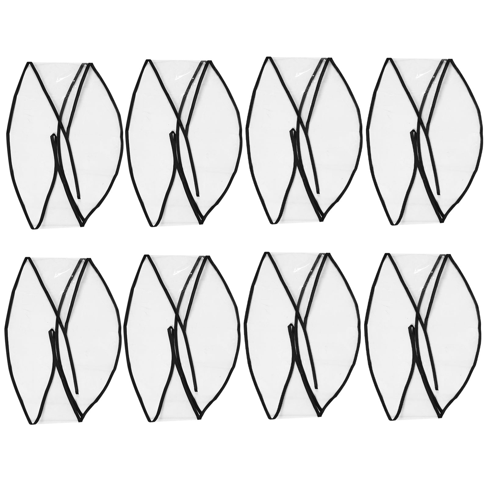 HEMOTON 8pcs Clear Rain Bonnets Waterproof Plastic Rain Hats Reusable ...