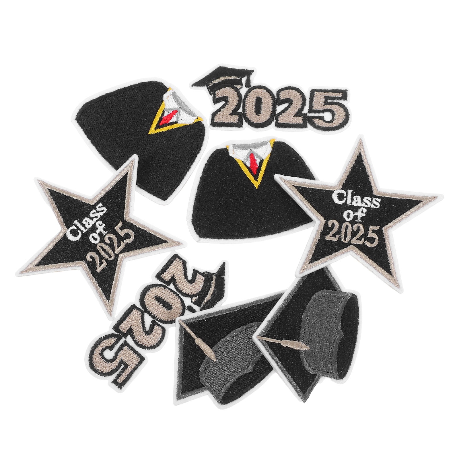 Hemoton 8pcs Graduation Iron-On Clothing Patches Embroidered Congrats ...