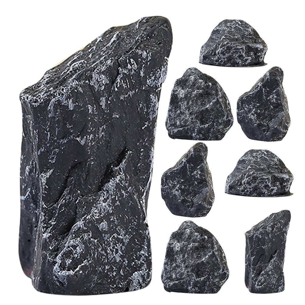 Hemoton 8pcs Micro Stone Landscape Decorative Stone Figurine Fish Tank ...