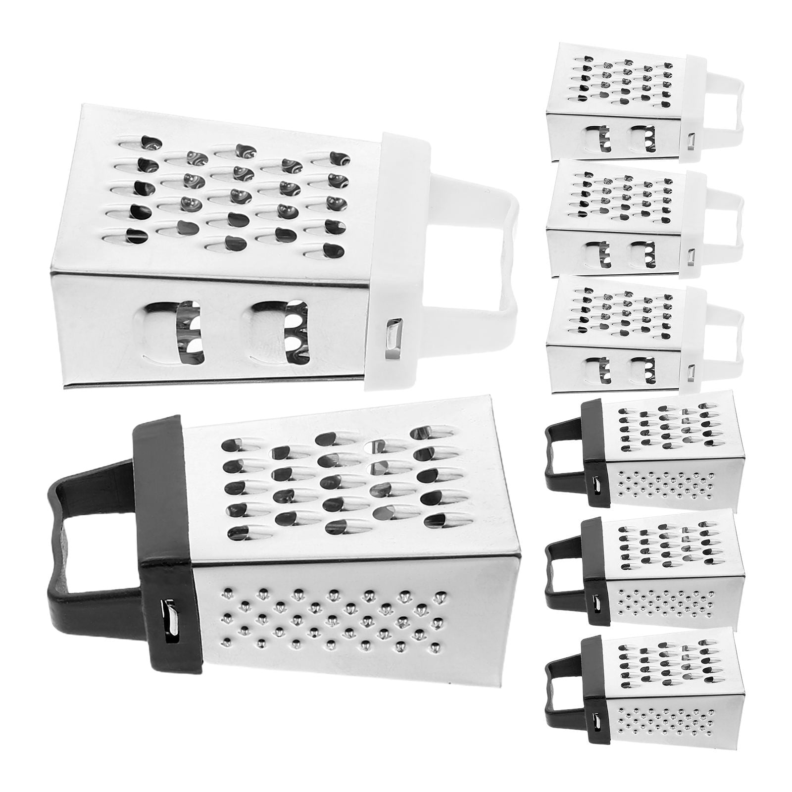 Hemoton 8pcs Mini Cheese Grater Stainless Steel Four-Sided Box Grater ...