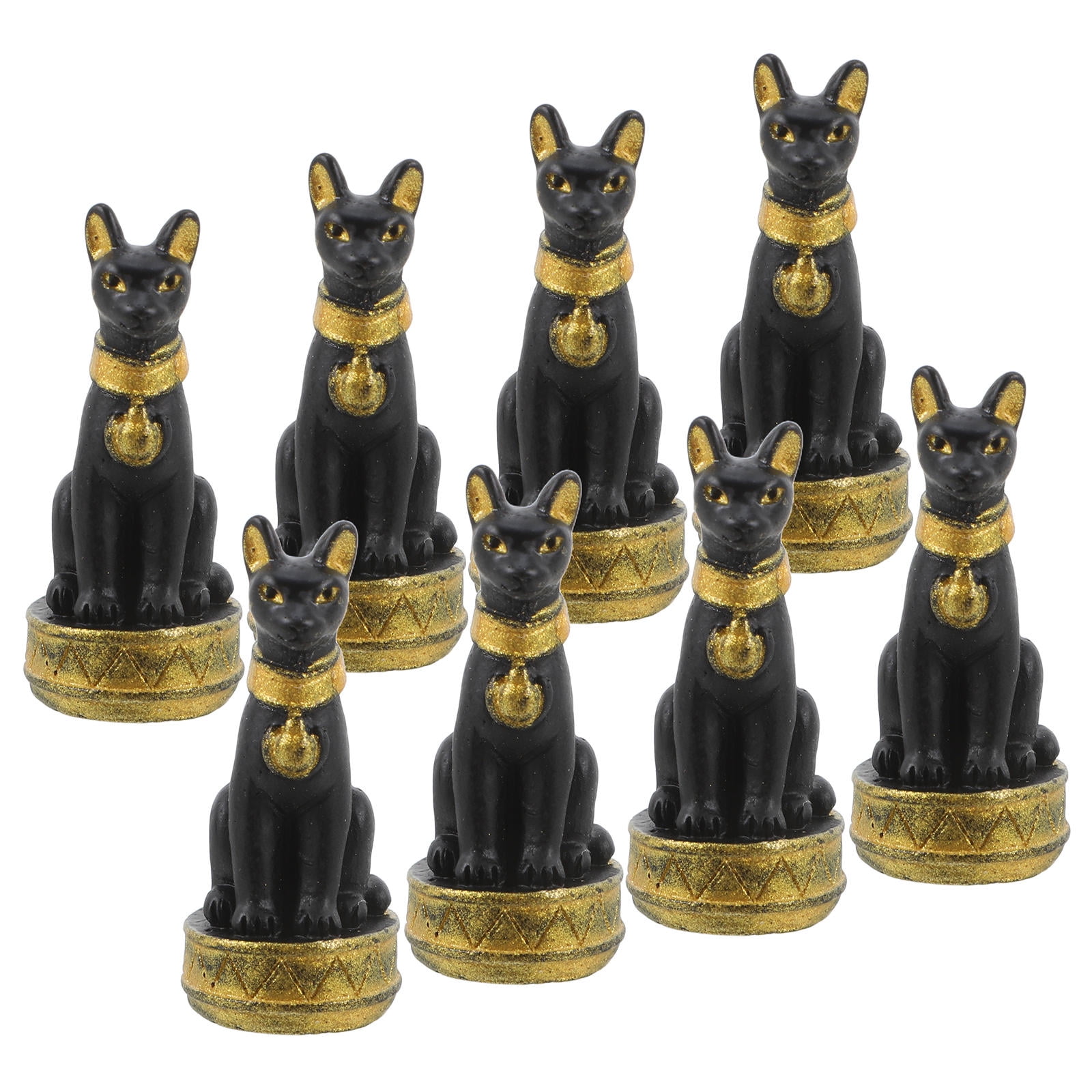 Hemoton 8pcs Mini Resin Egyptian Cats Tiny Cat Figurines Cute Small Cat ...
