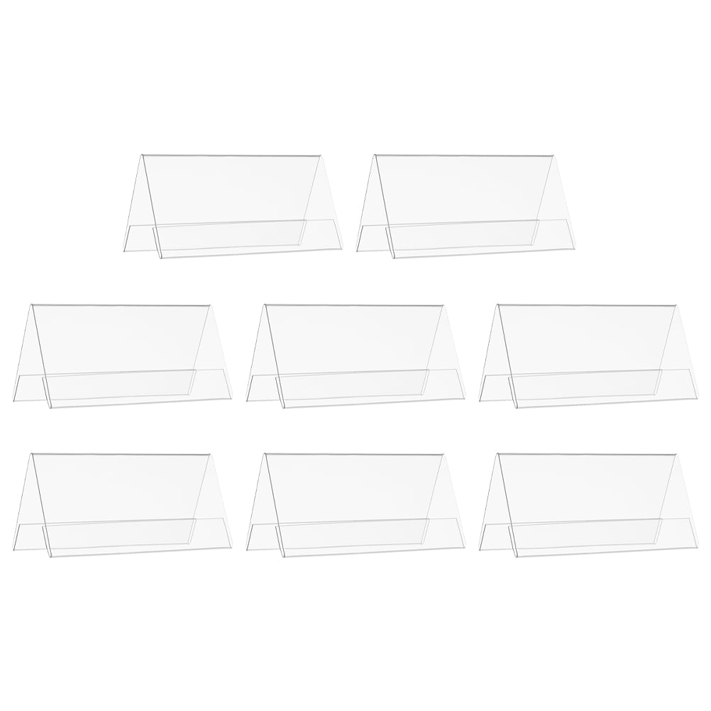 Hemoton 8pcs Name Sign Acrylic Name Card Display Holders Seating Number ...