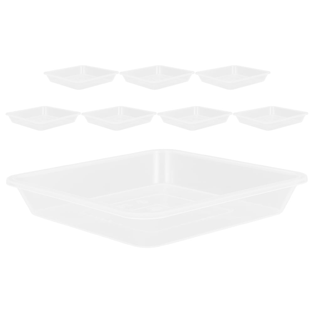 Hemoton 8pcs Square Plant Drip Trays Heavy-Duty and Long-Lasting Flower ...