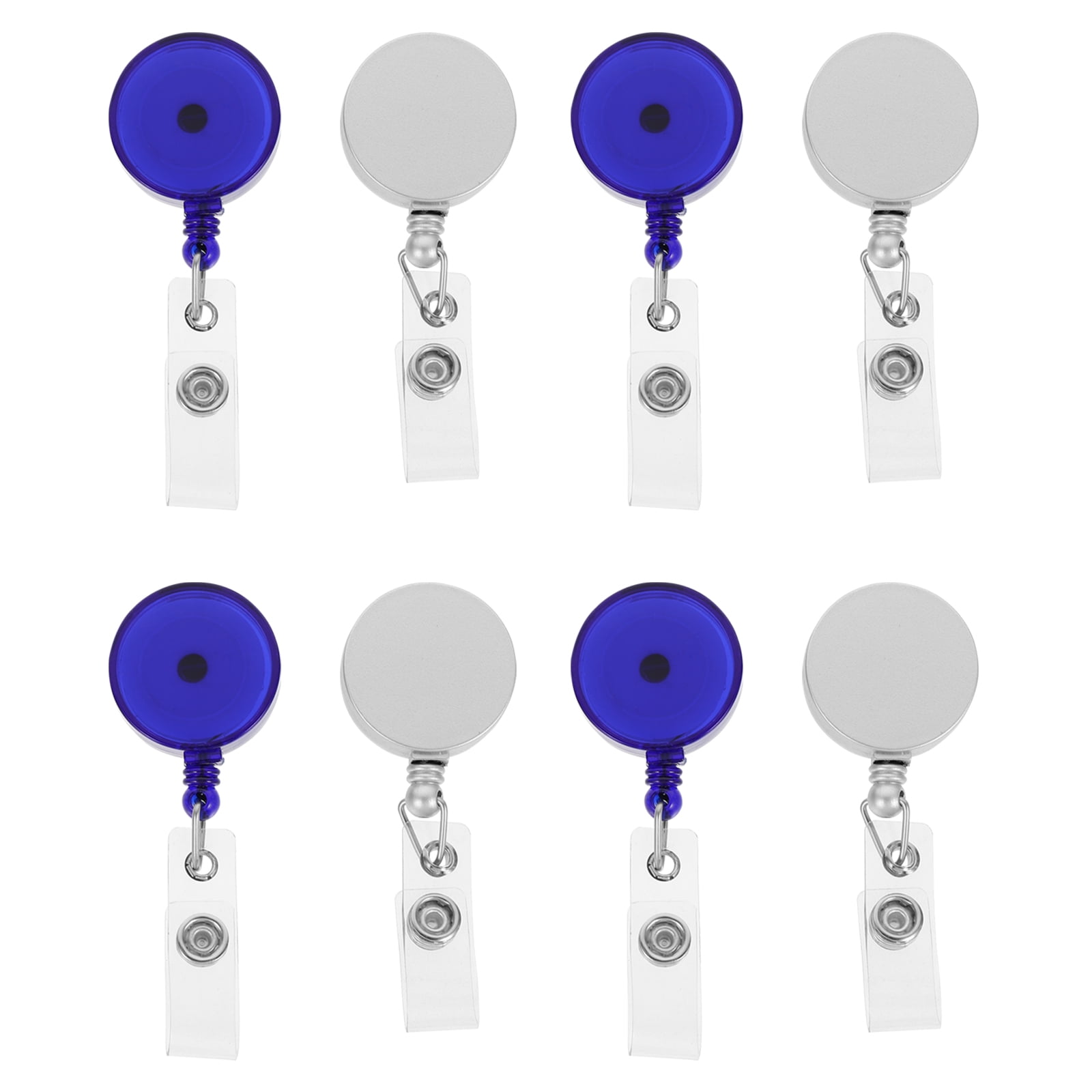 Hemoton 8pcs Work Badge Clip Retractable Cards Holder Clip Detachable ...