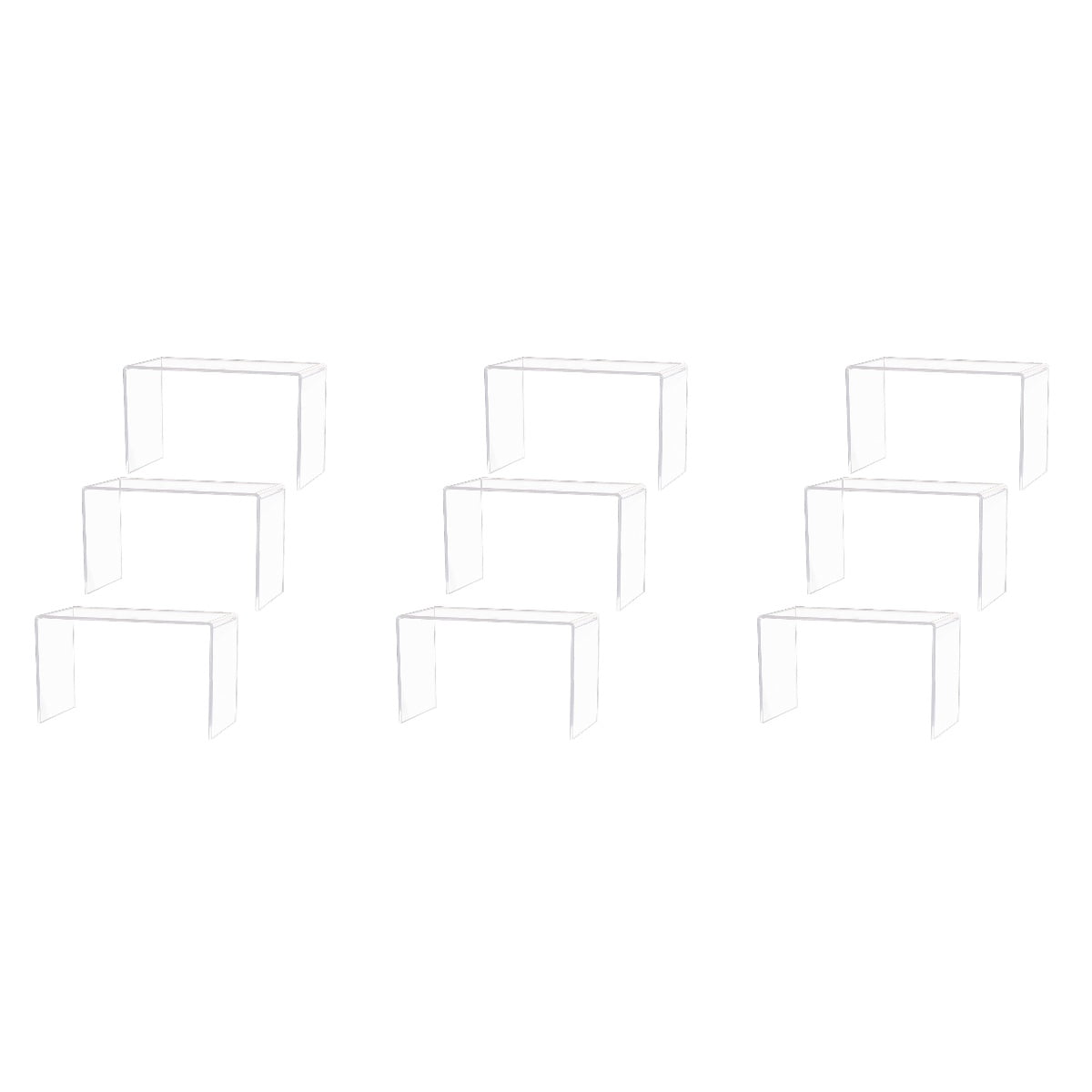 Hemoton 9 PCS Acrylic Display Shoe Risers Clear Retail Display Stand U ...