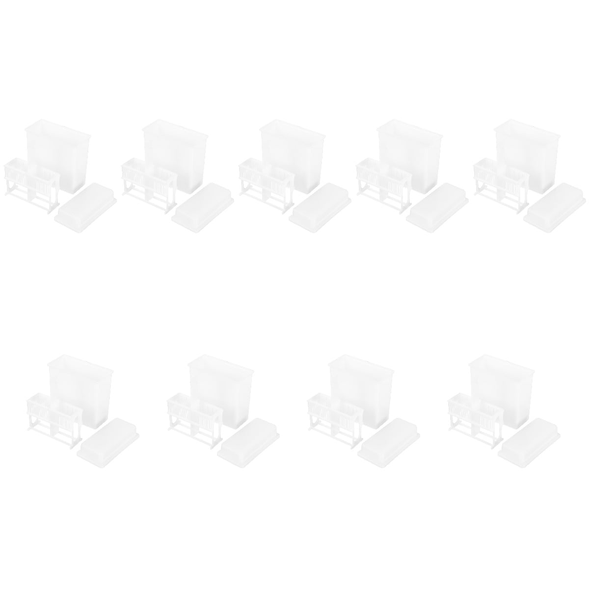 Hemoton 9 Sets Laboratory Microscope Slides Staining Rack Plastic ...