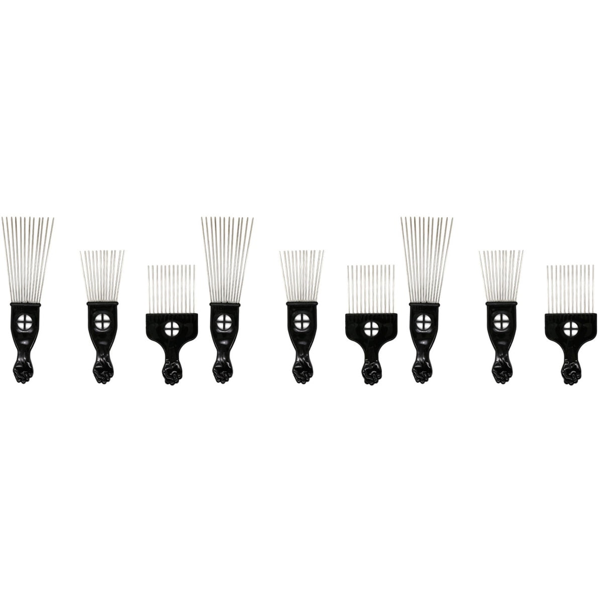 Hemoton 9 pcs Metal Pick Combs Hair Styling Brush Metal Hair Pick with ...