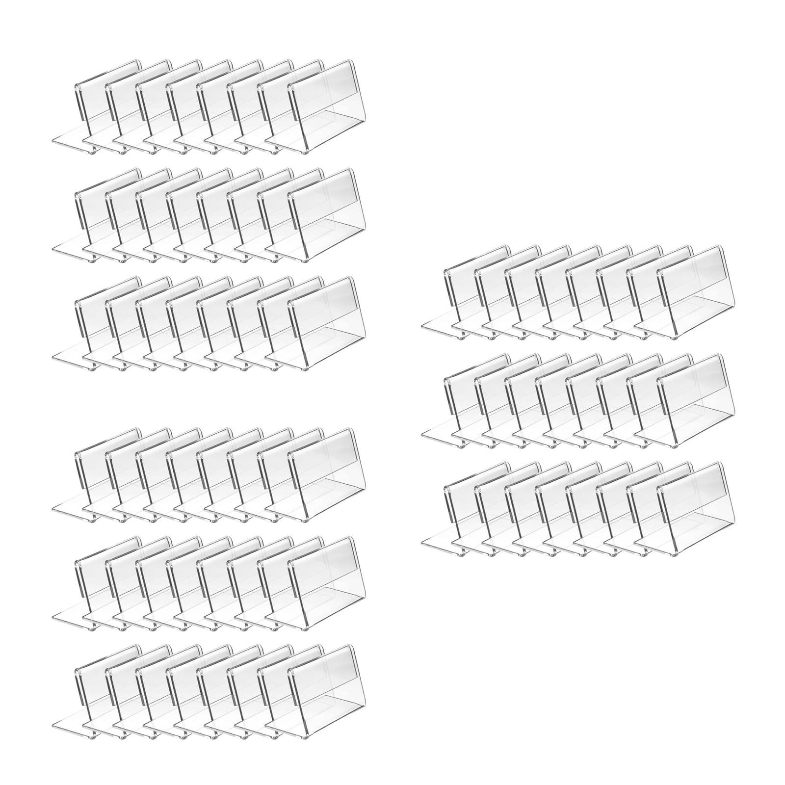 Hemoton 90 pcs Clear Name Tent Holders for Retail Transparent L-Shape ...
