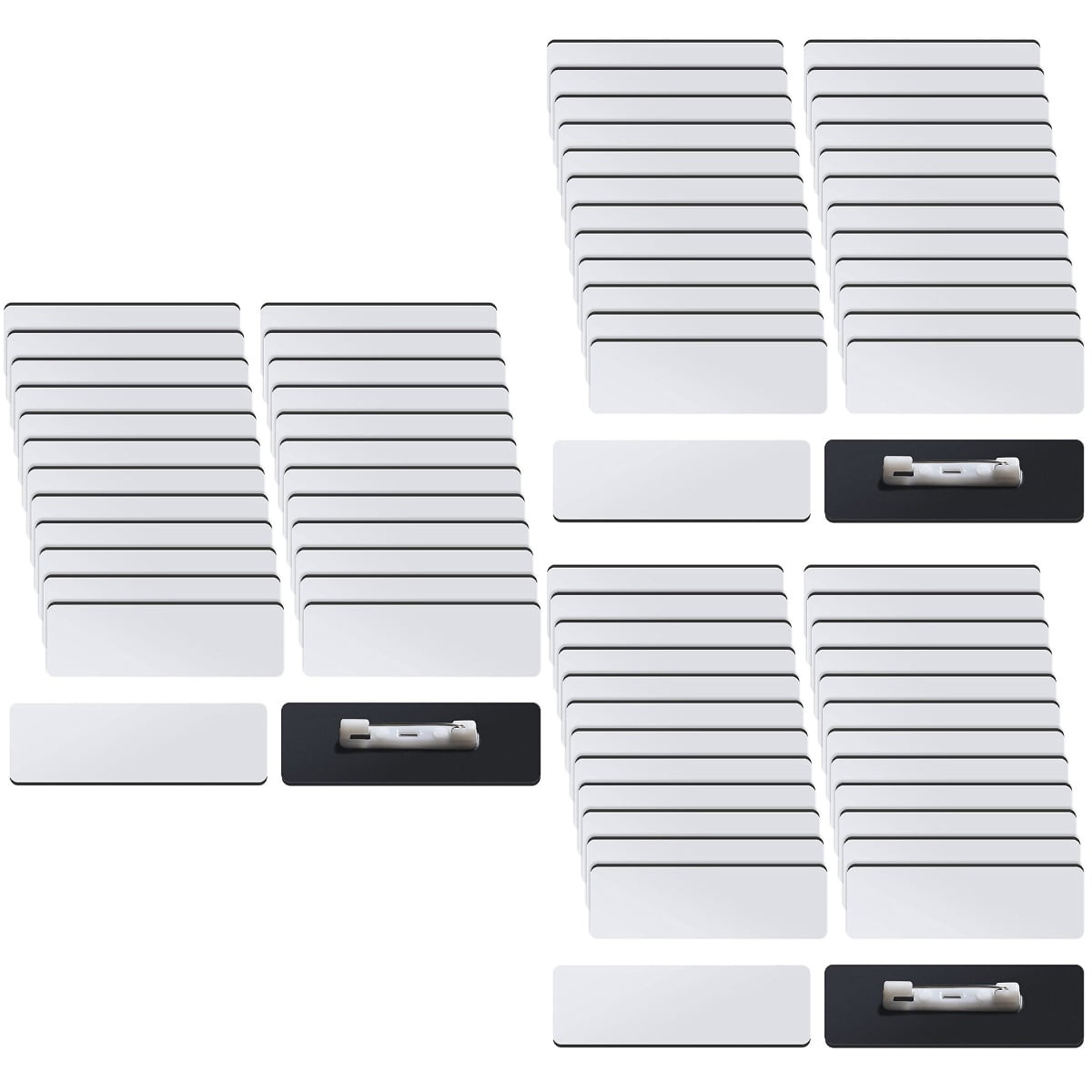 Hemoton 96 Pcs Blank Name Tags Sublimation Name Tag, Name Tags Crafting ...