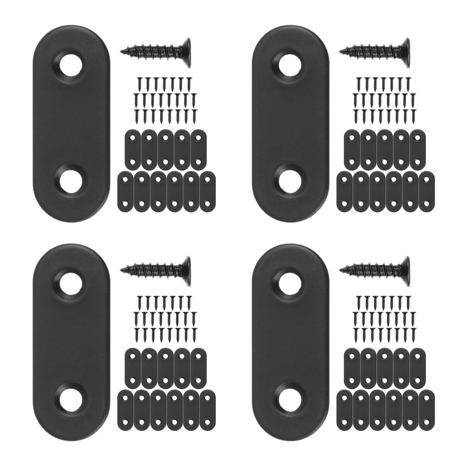 Hemoton 96 pcs Flat Straight Brace Brackets Stainless Steel Mending ...
