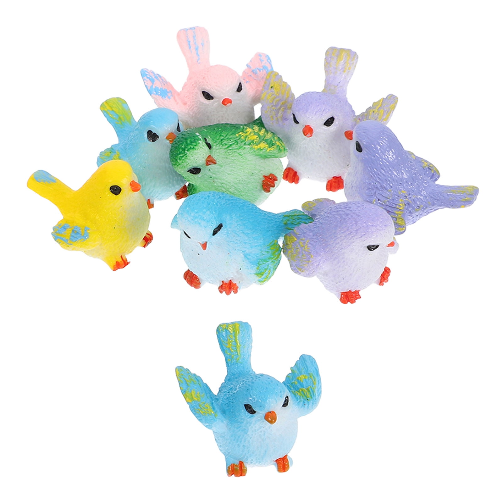 Hemoton 9pcs Microlandscape Accessories Mini Bird Figurines Miniature ...