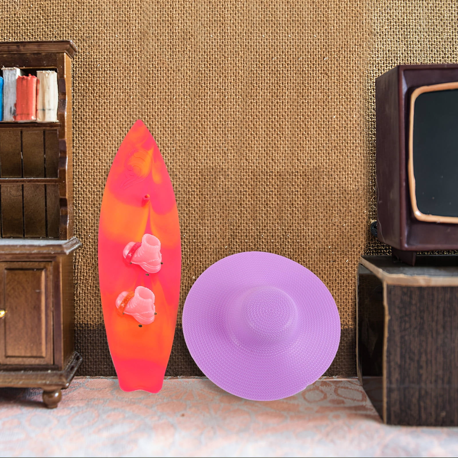 Hemoton 9pcs Mini Surfboard Doll Boots And Doll Hat Cupcake Toppers ...