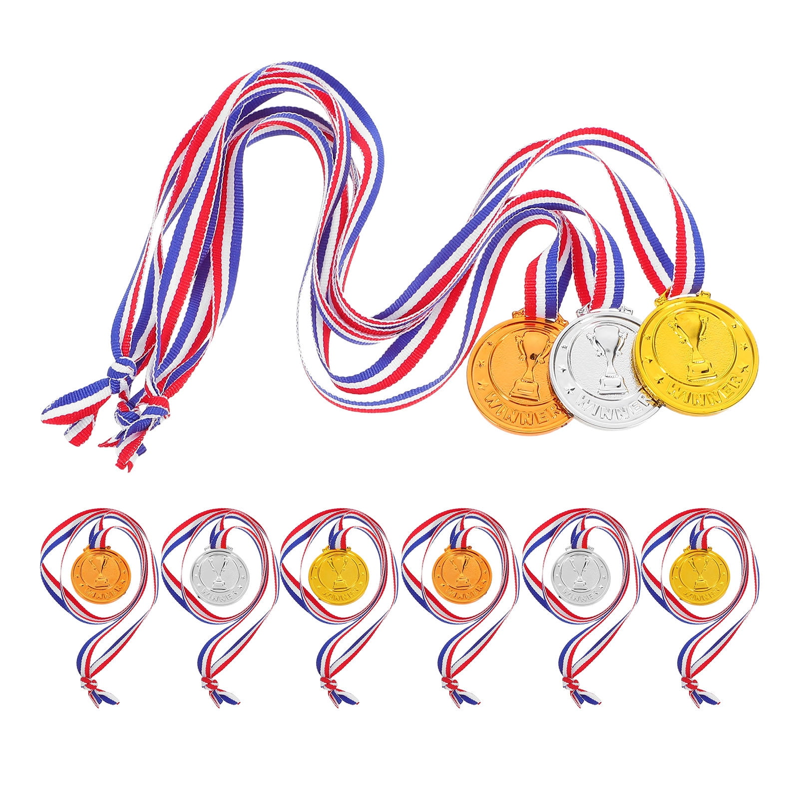 Hemoton 9pcs Plastic Medals For Kids Sports Meeting Medals Writing ...