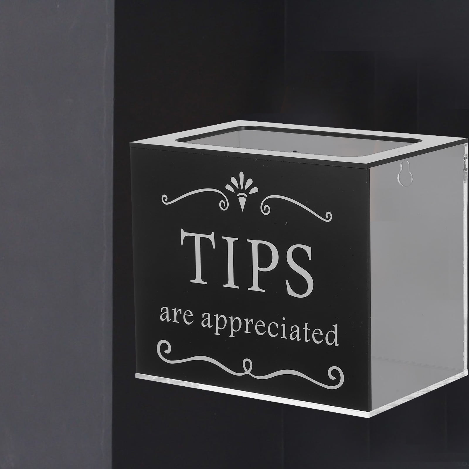 Hemoton Acrylic Donation Box Ballot Box With Lock And Sign Holder ...