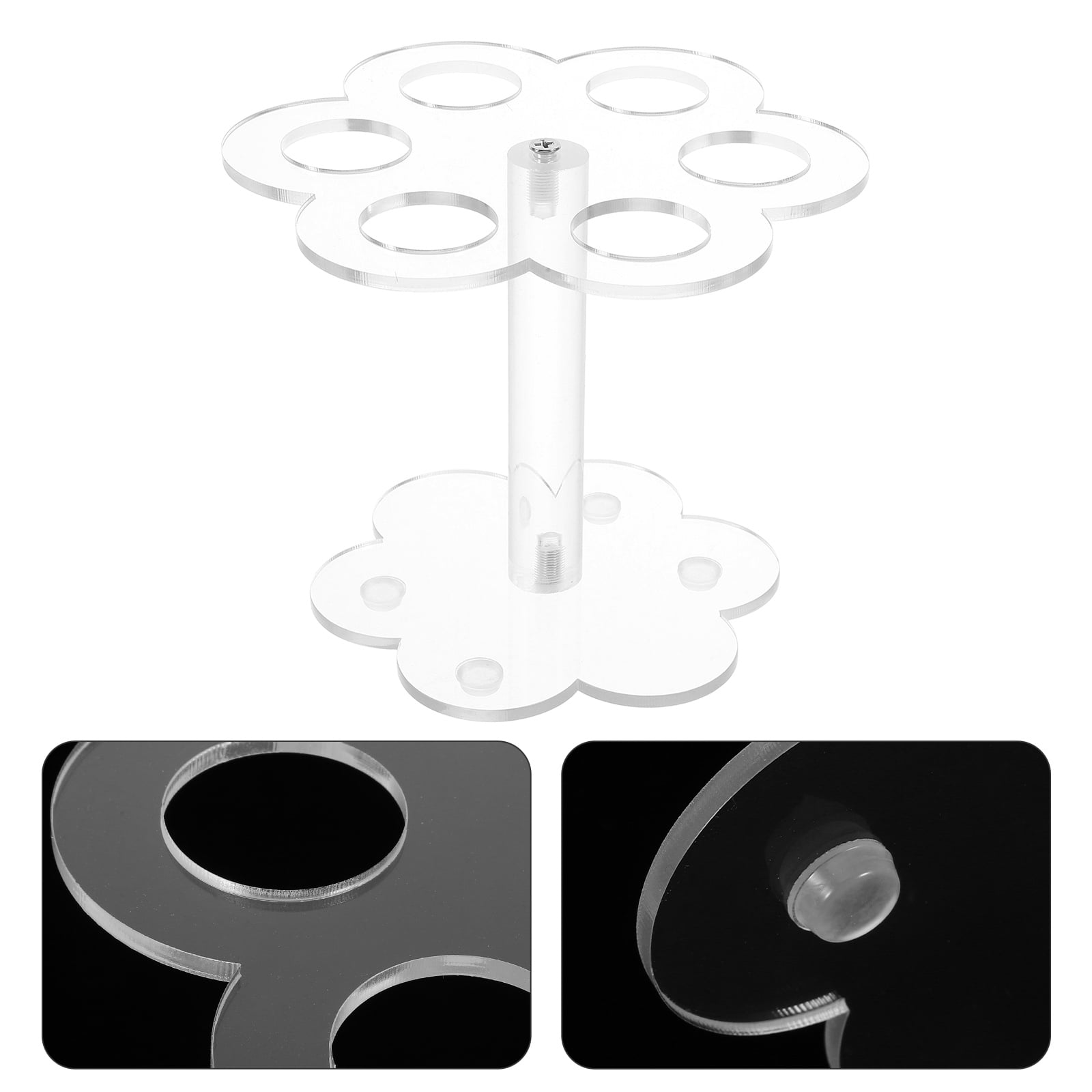 Hemoton Acrylic Ice Cream Cone Display Stand Transparent Cone Holder ...