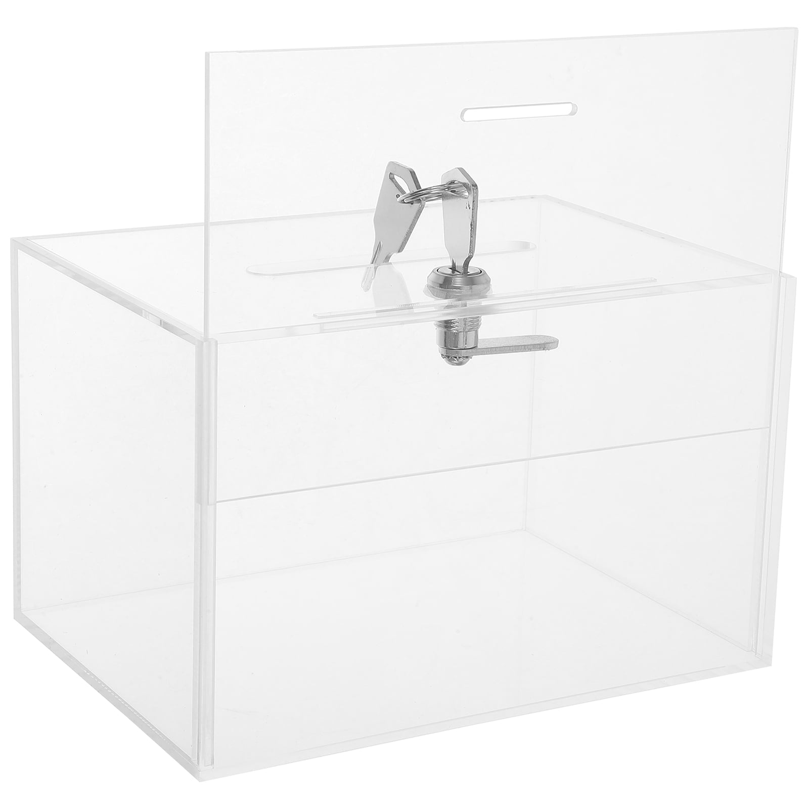 Hemoton Acrylic Suggestion Box with Lock Transparent Ballot Box Ballot ...