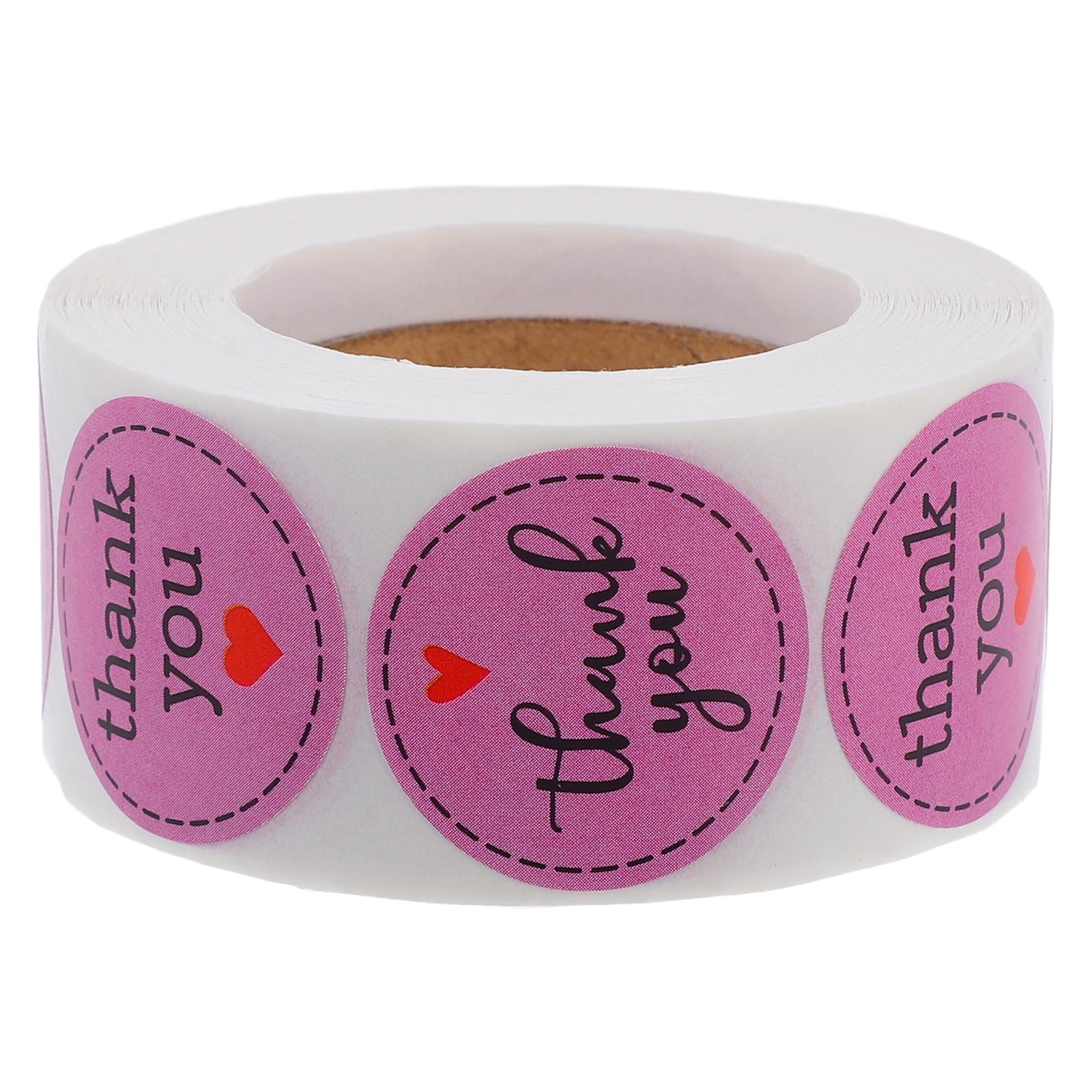 Hemoton Adhesive Thank You Stickers Roll Round Thank You Stickers For ...