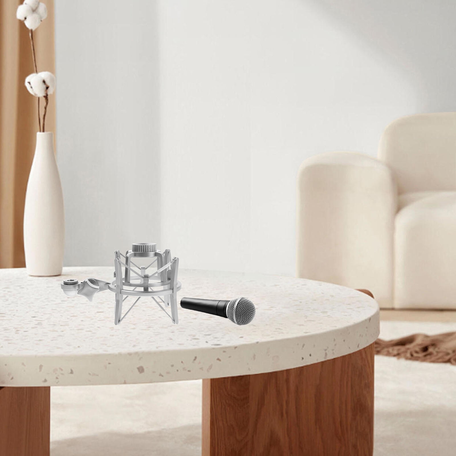 Hemoton Adjustable Plastic Mic Shock Mount Compatible for U87 Condenser ...