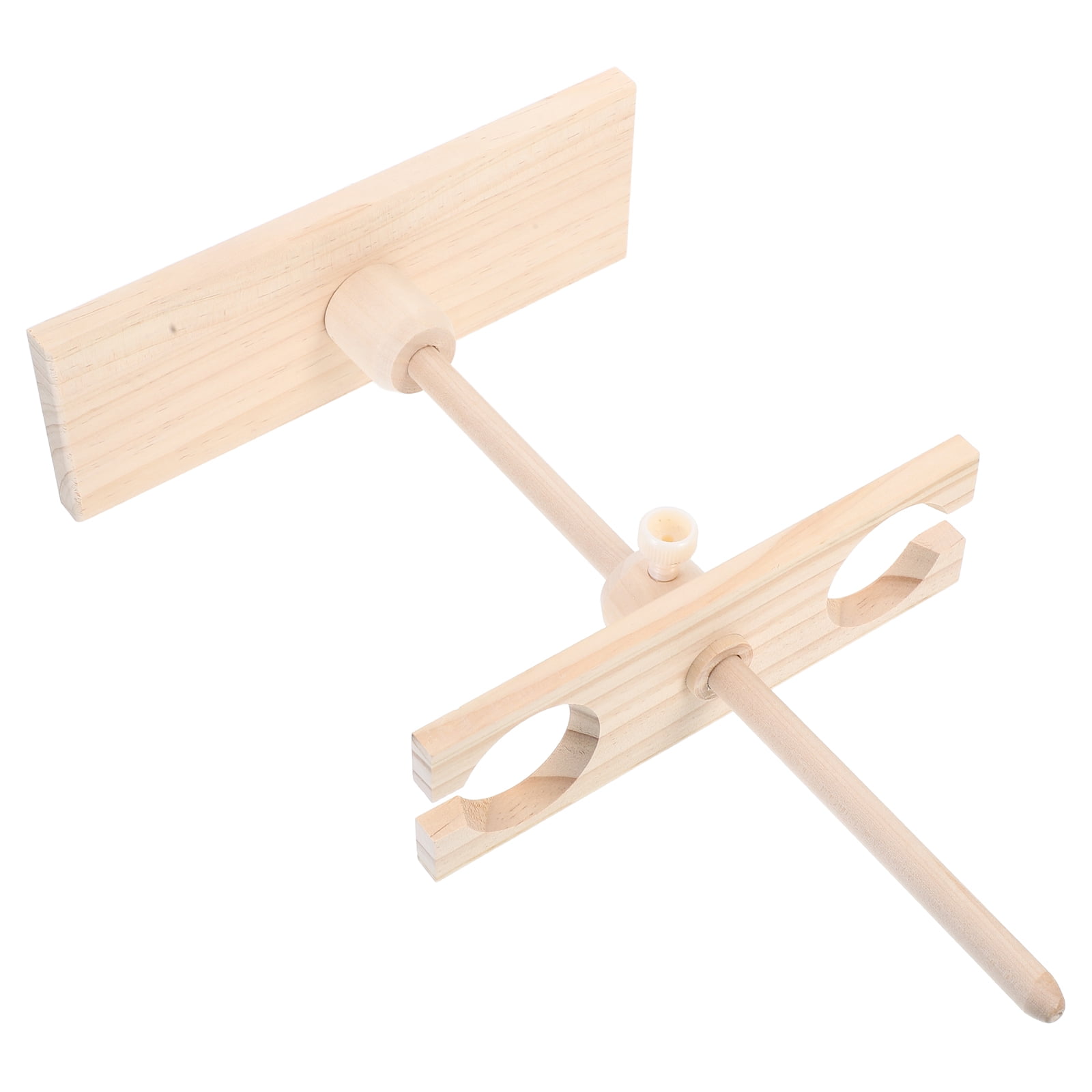 Hemoton Adjustable Wooden Funnel Stand with 2 Holes Wood Funnel Holder ...