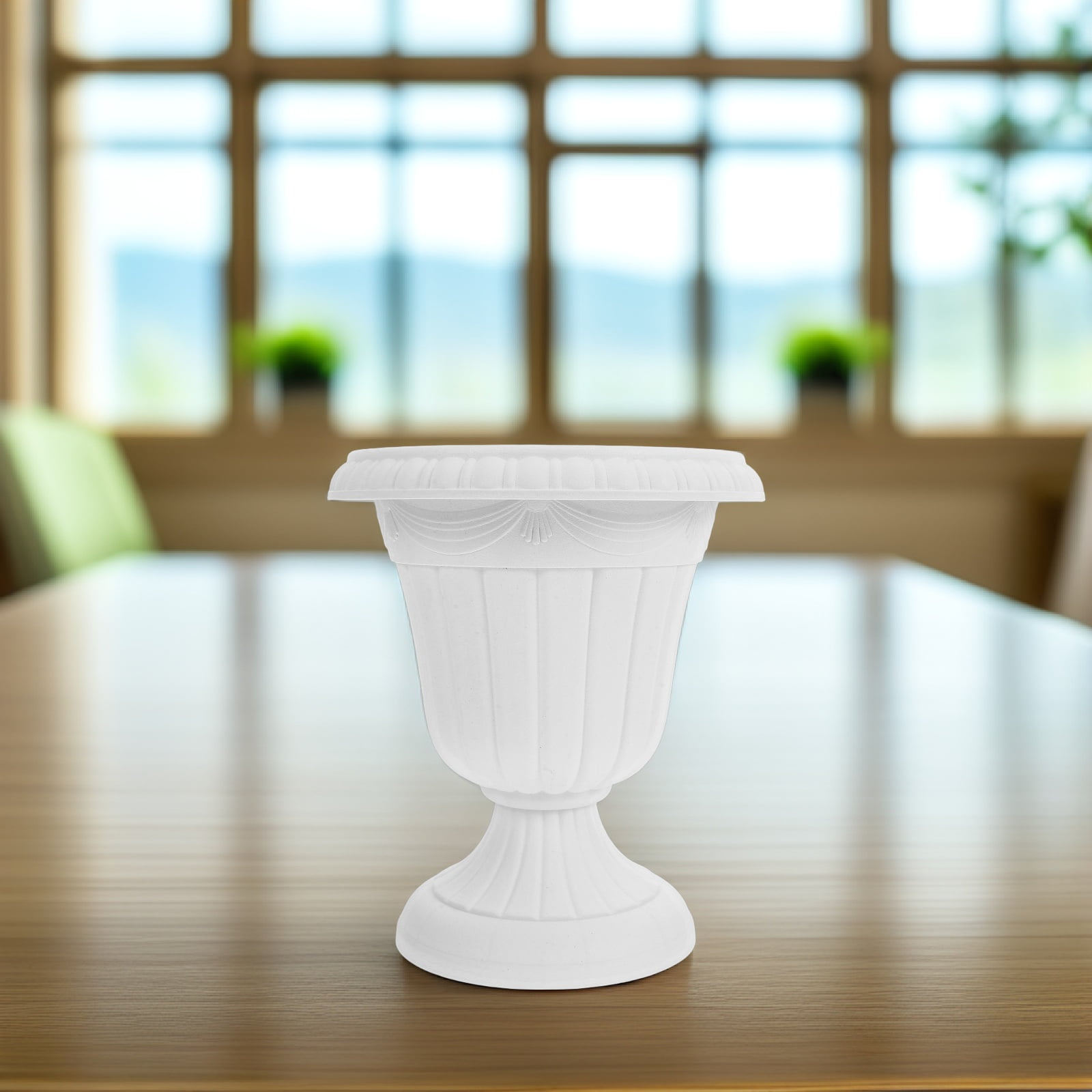 Hemoton Antique Roman Column Flower Pot Pedestal Planter Traditional Urn Pedestal Flower Pots ...