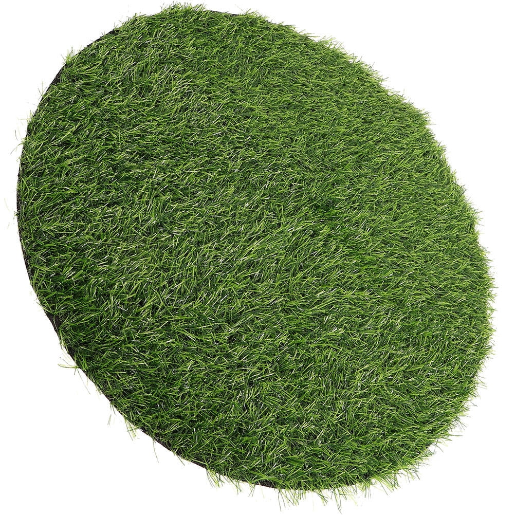 Hemoton Artificial Grass Round Table Decoration Artificial Grass Mat ...