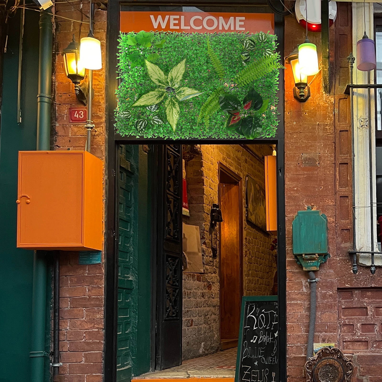 Hemoton Artificial Plant Wall Panel Greenery Hedge Wall Fence Screening ...