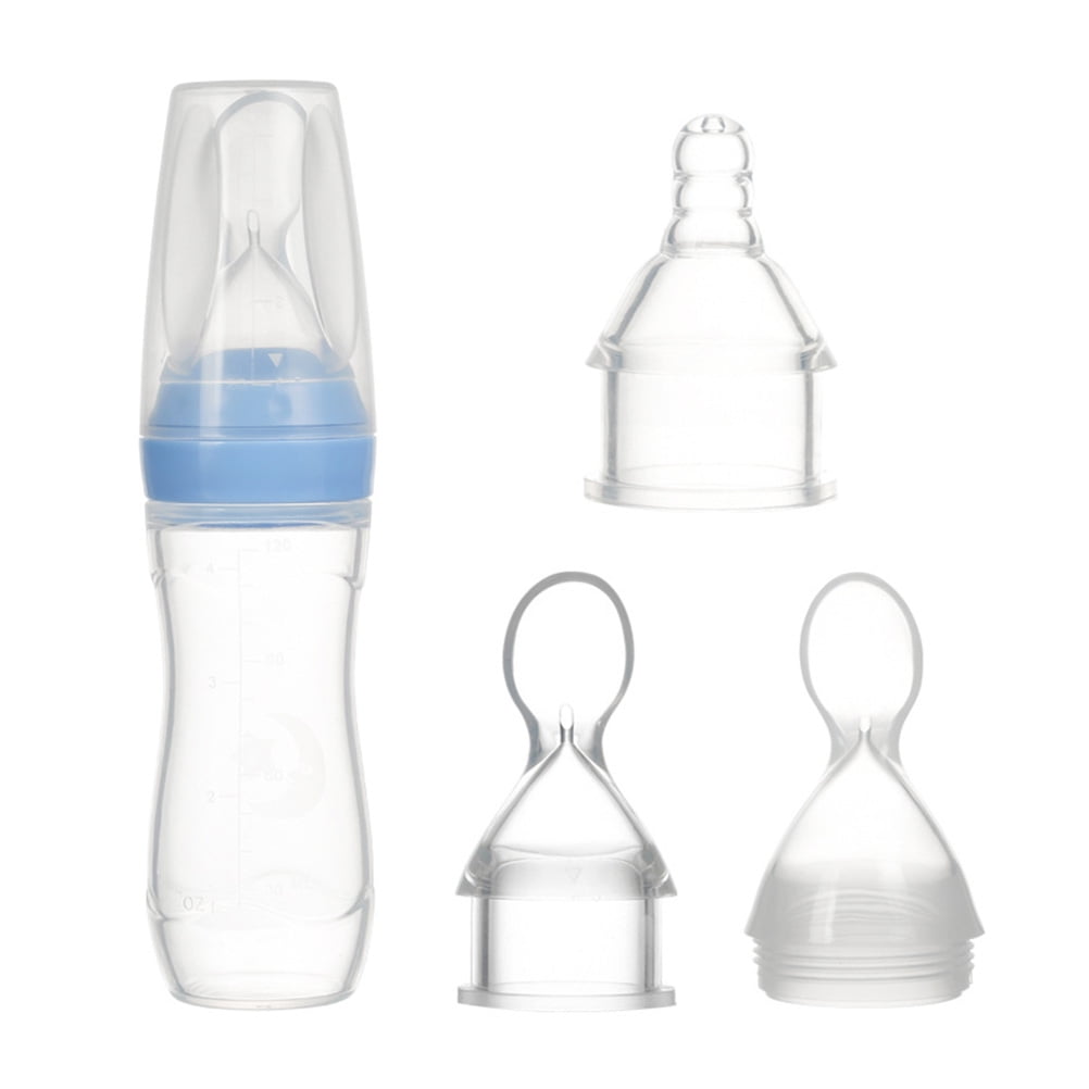 Hemoton Baby Rice Paste Spoon Bottle Silicone Squeeze Feeder with ...