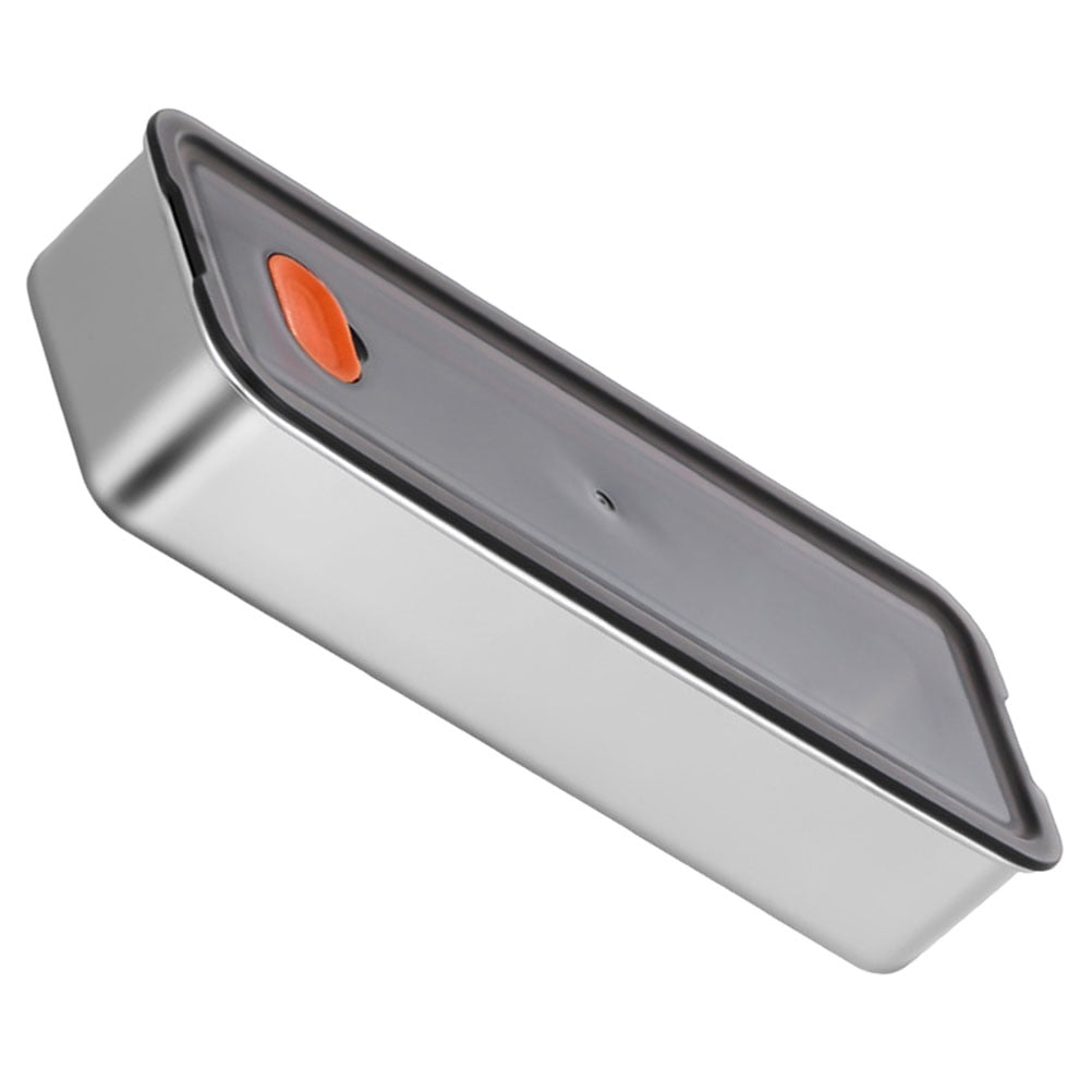 Hemoton Bacon Keeper for Fridge Stainless Steel Airtight Cheese Storage ...