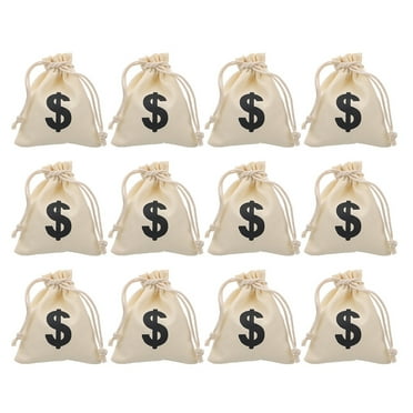 Juvale Small Drawstring Money Bags for Casino, Poker Party Favors ...