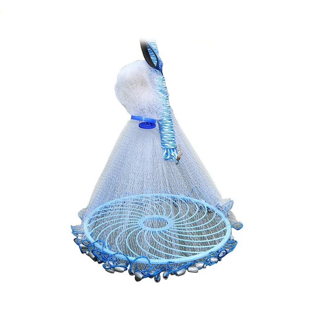 Hemoton Bait Cast Mesh Trap Net Portable Fishing Landing Net Shrimp ...