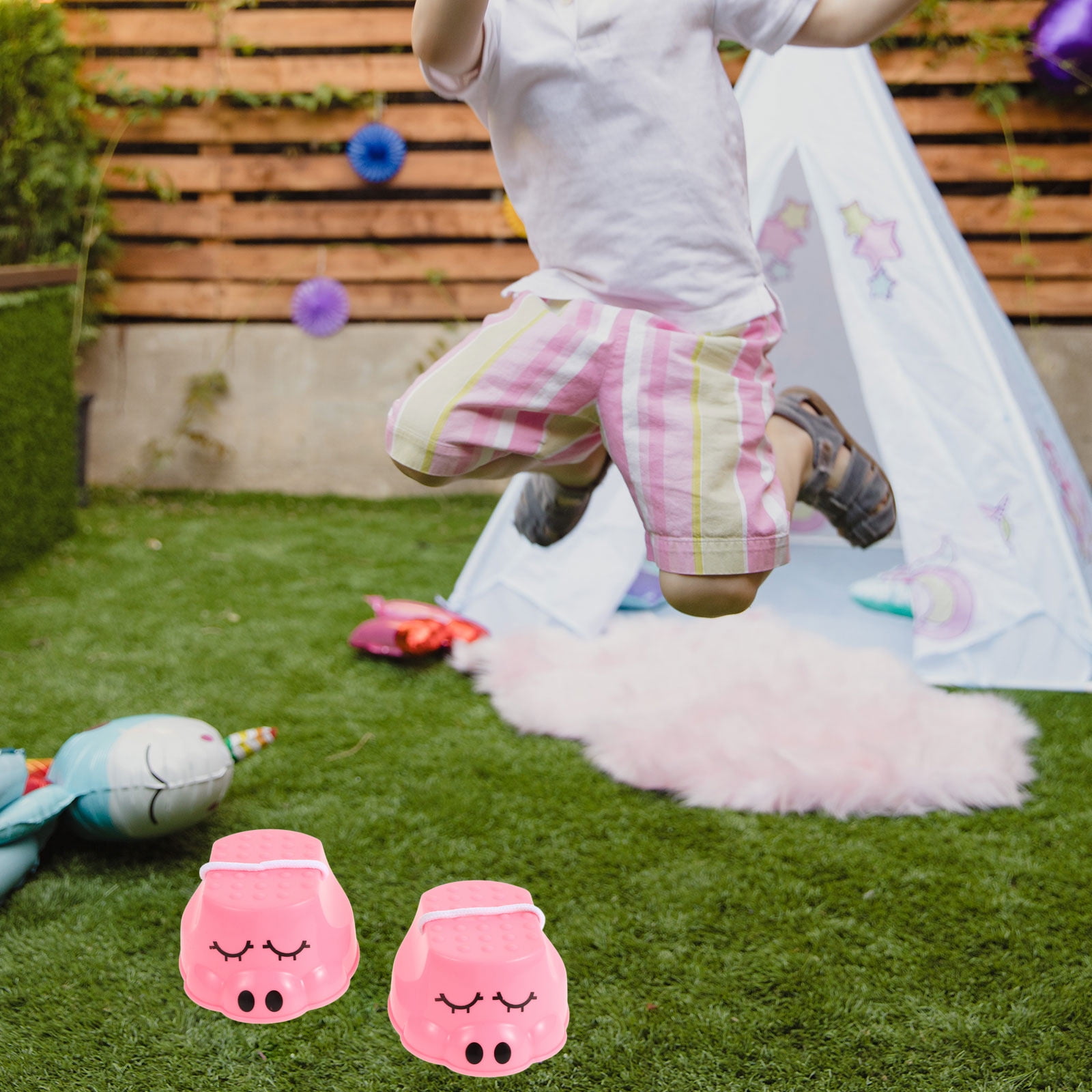 Hemoton Balancing Stilts for Kids Plastic Stilts Toy Monster Feet ...