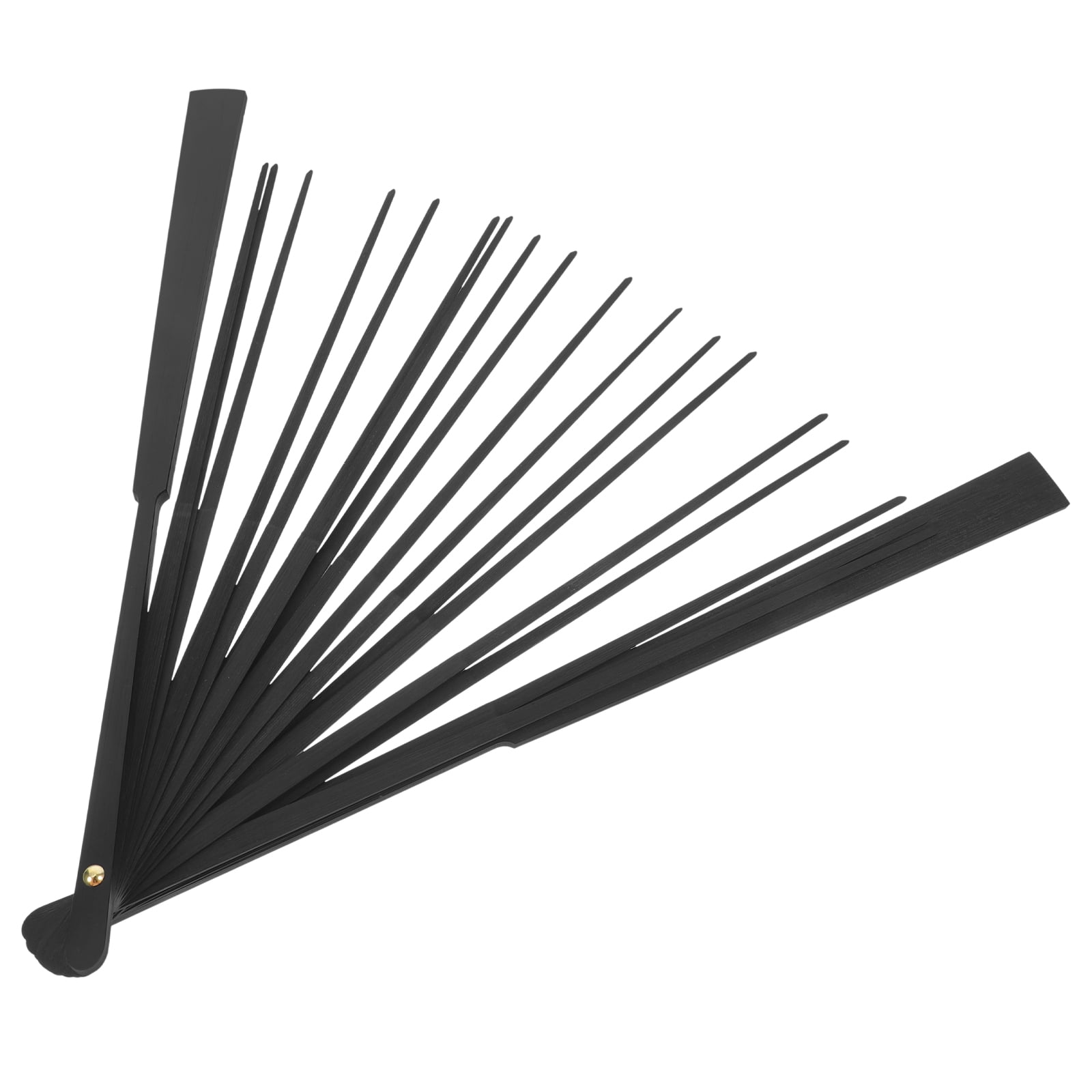 RENACLIPY Bamboo Hand Fan Frame Black DIY Craft Material for Decoration ...