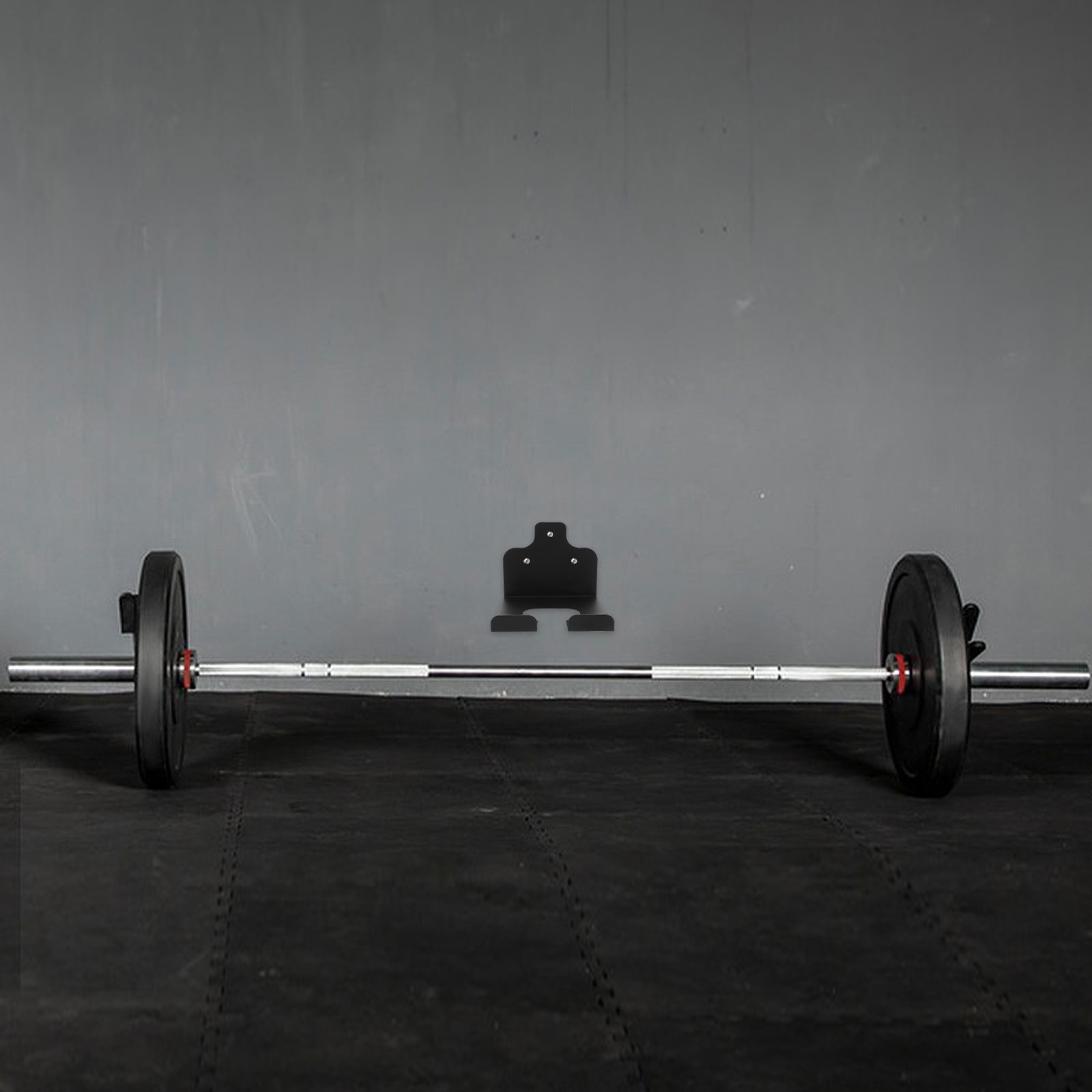 Hemoton Barbell Wall Mount Barbell Storage Rack Easy To Install Garage ...