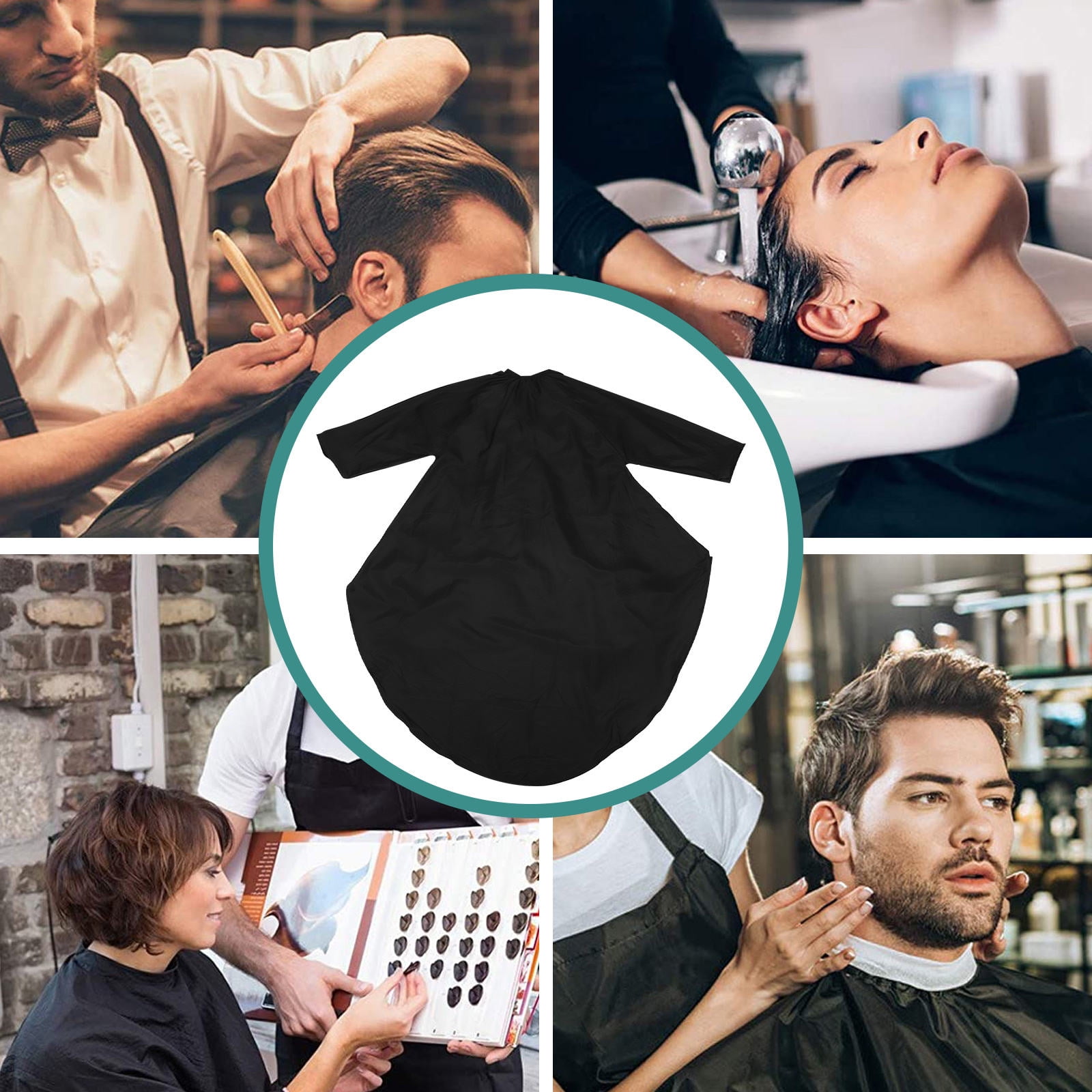 Hemoton Barber Cape Waterproof Salon Large Hair Cutting Cape Haircut Cape For Men With ...